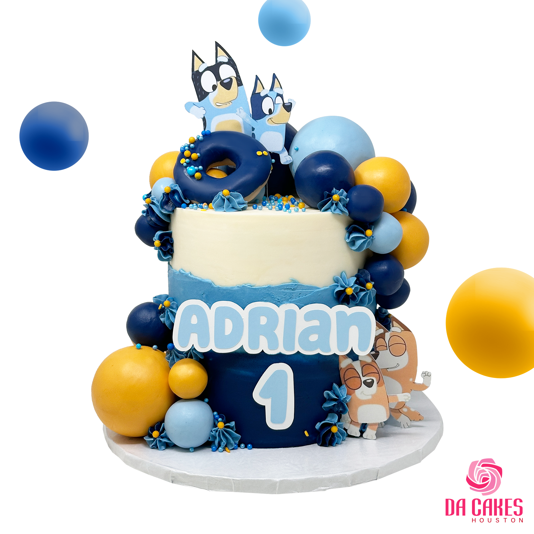 Bluey and Bingo Spheres Cake – Da Cakes Houston