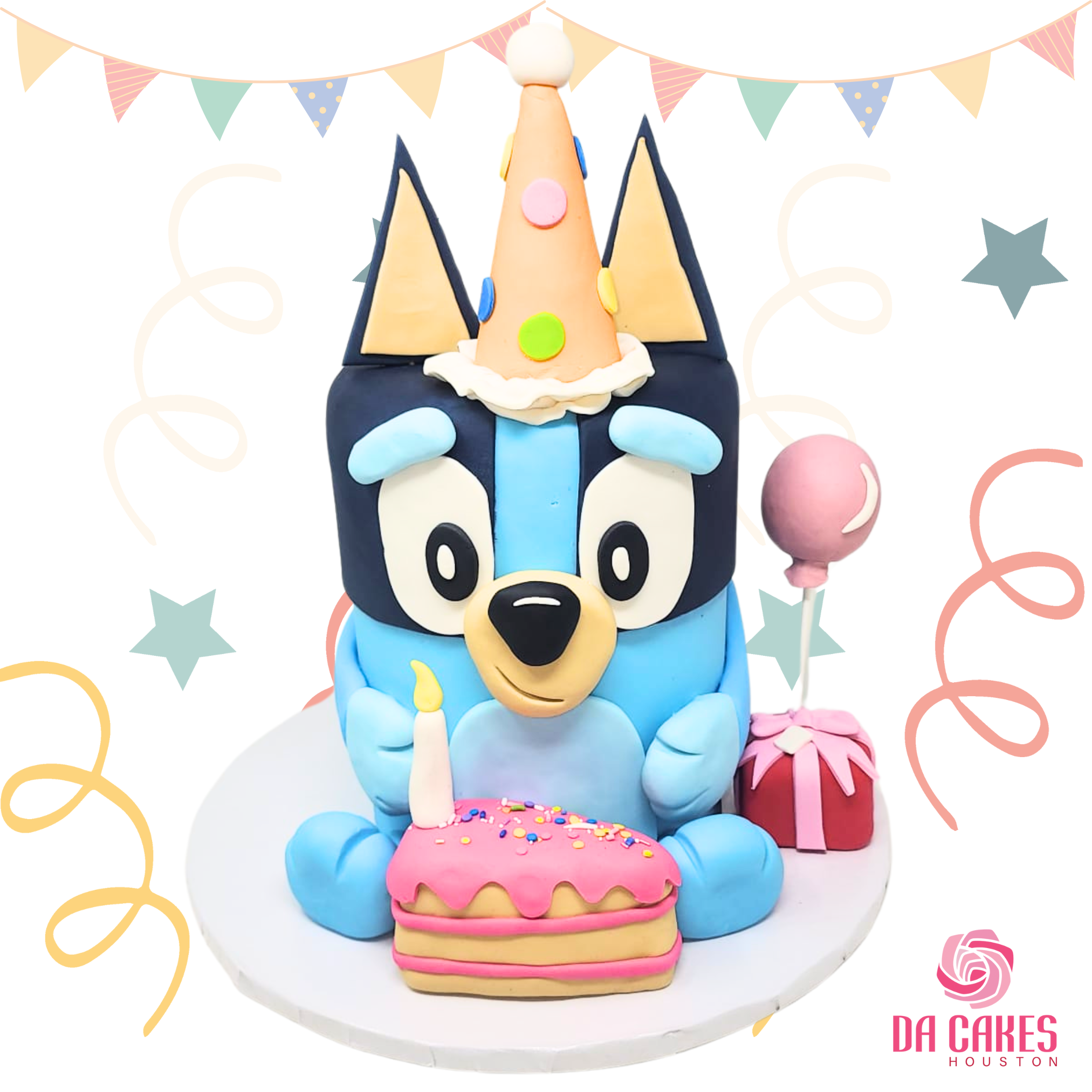 Sculpted Birthday Bluey Cake – Da Cakes Houston